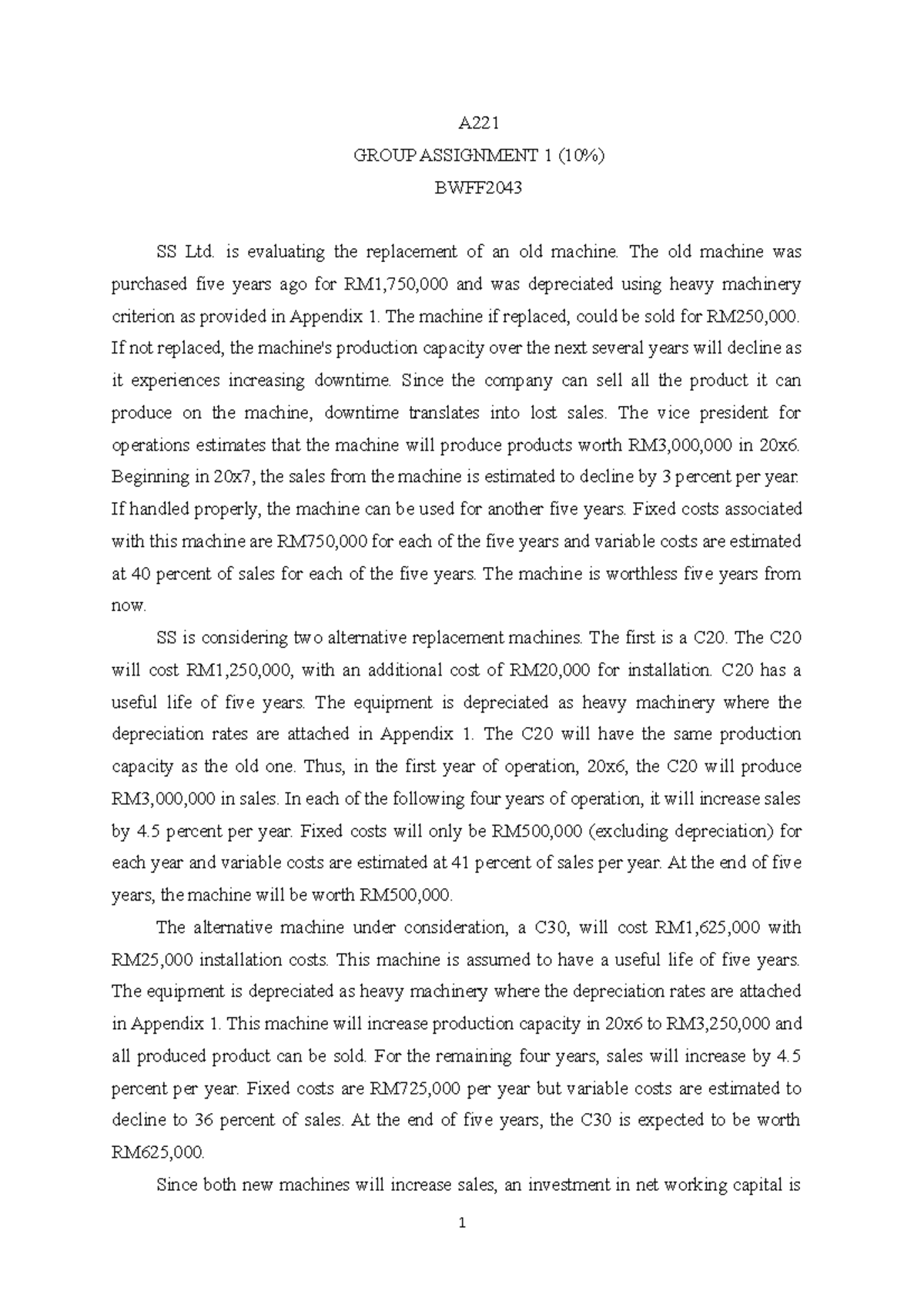 A221 BWFF2043 AFM Cap Bdgtg Case (1) 2023-01-08 03 36 09 - A GROUP ASSIGNMENT 1 (10%) BWFF SS ...