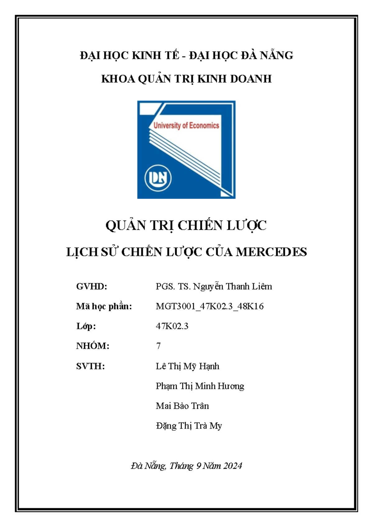 QTCL TUAN4 - Quản trị chiến lược - ĐẠI HỌC KINH TẾ - ĐẠI HỌC ĐÀ NẴNG KHOA QUẢN TRỊ KINH DOANH ...