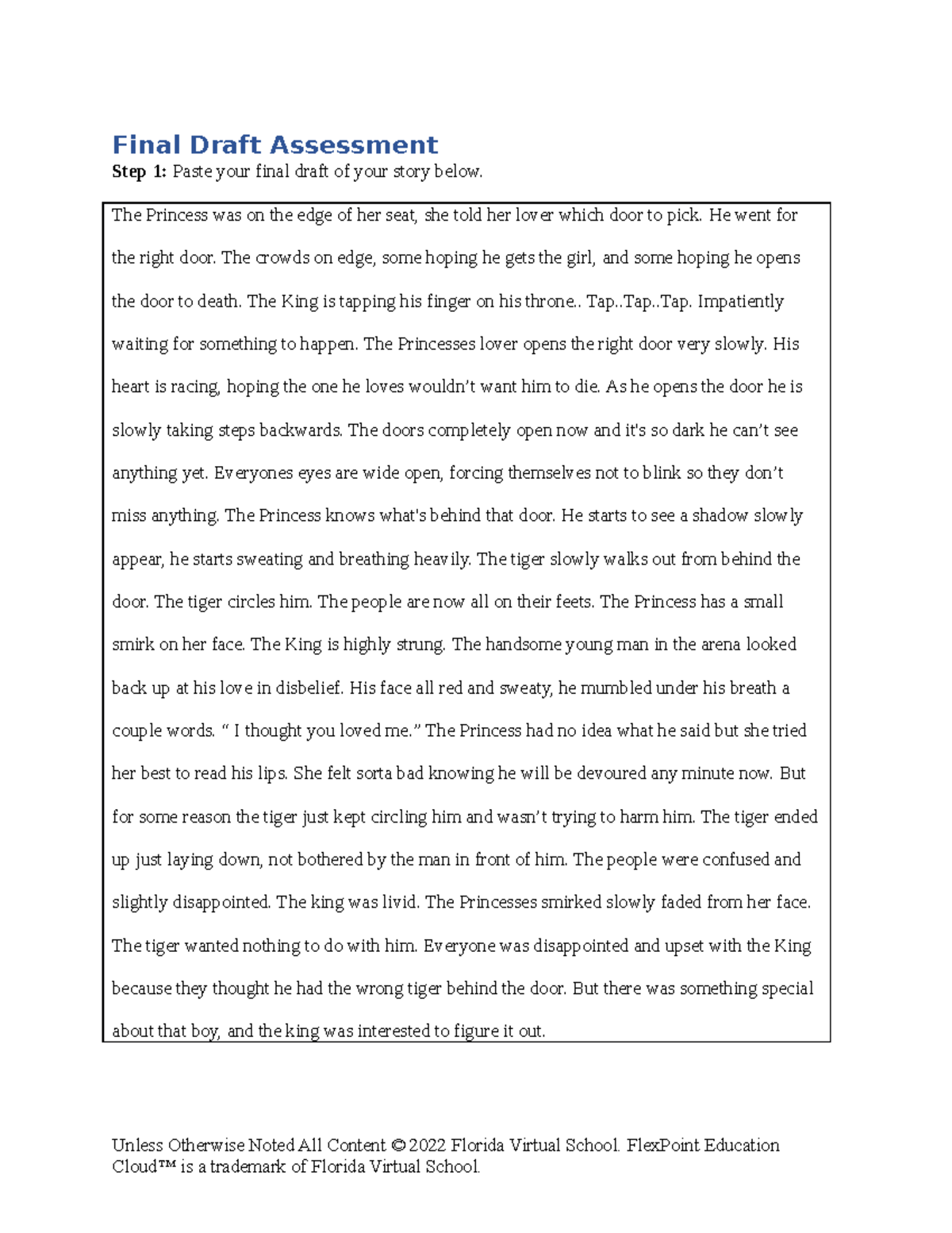 Final draft - I need some help with history - Final Draft Assessment ...