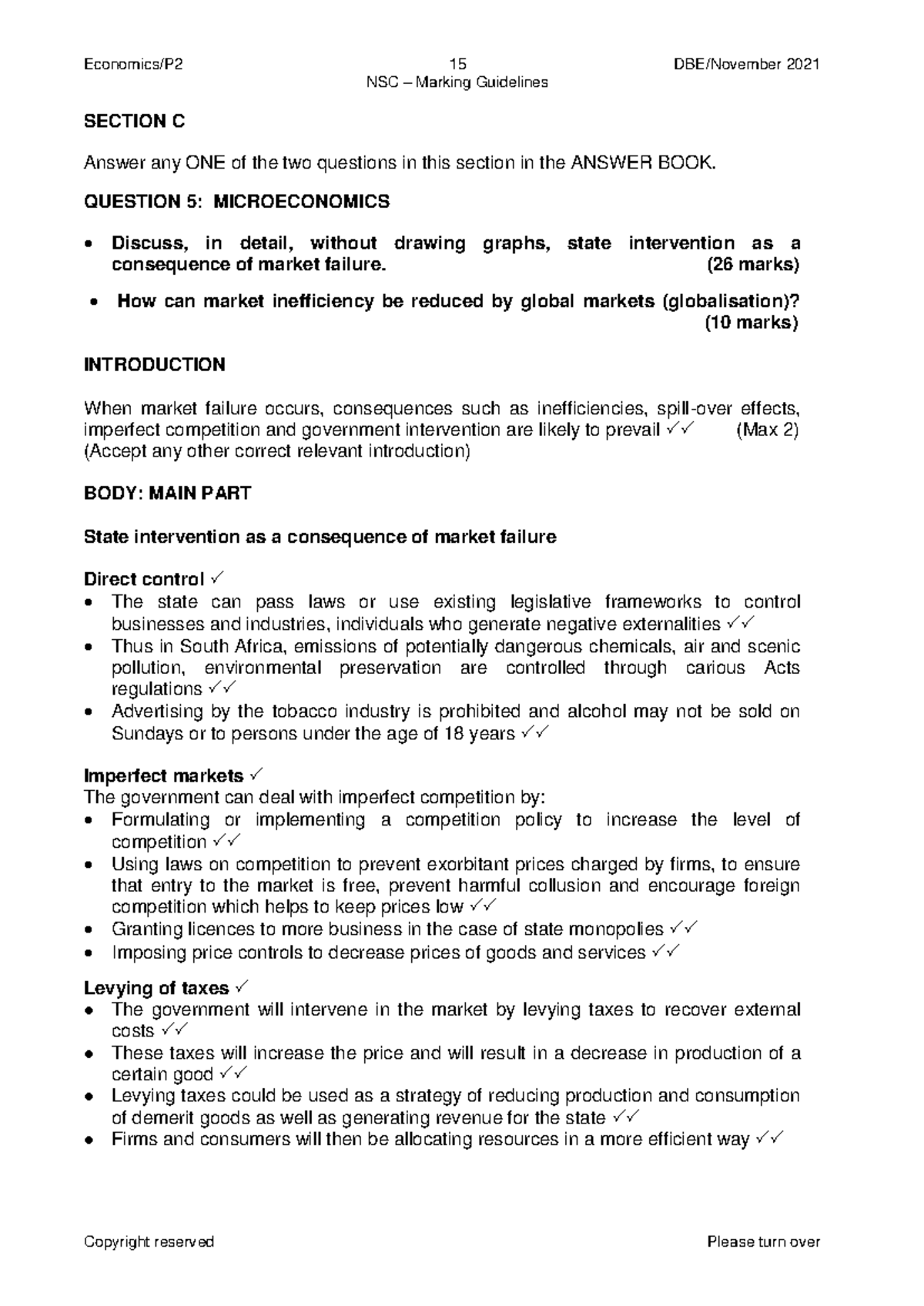 Essay st ATE Entervention AS - Economics/P2 15 DBE/November 2021 NSC ...