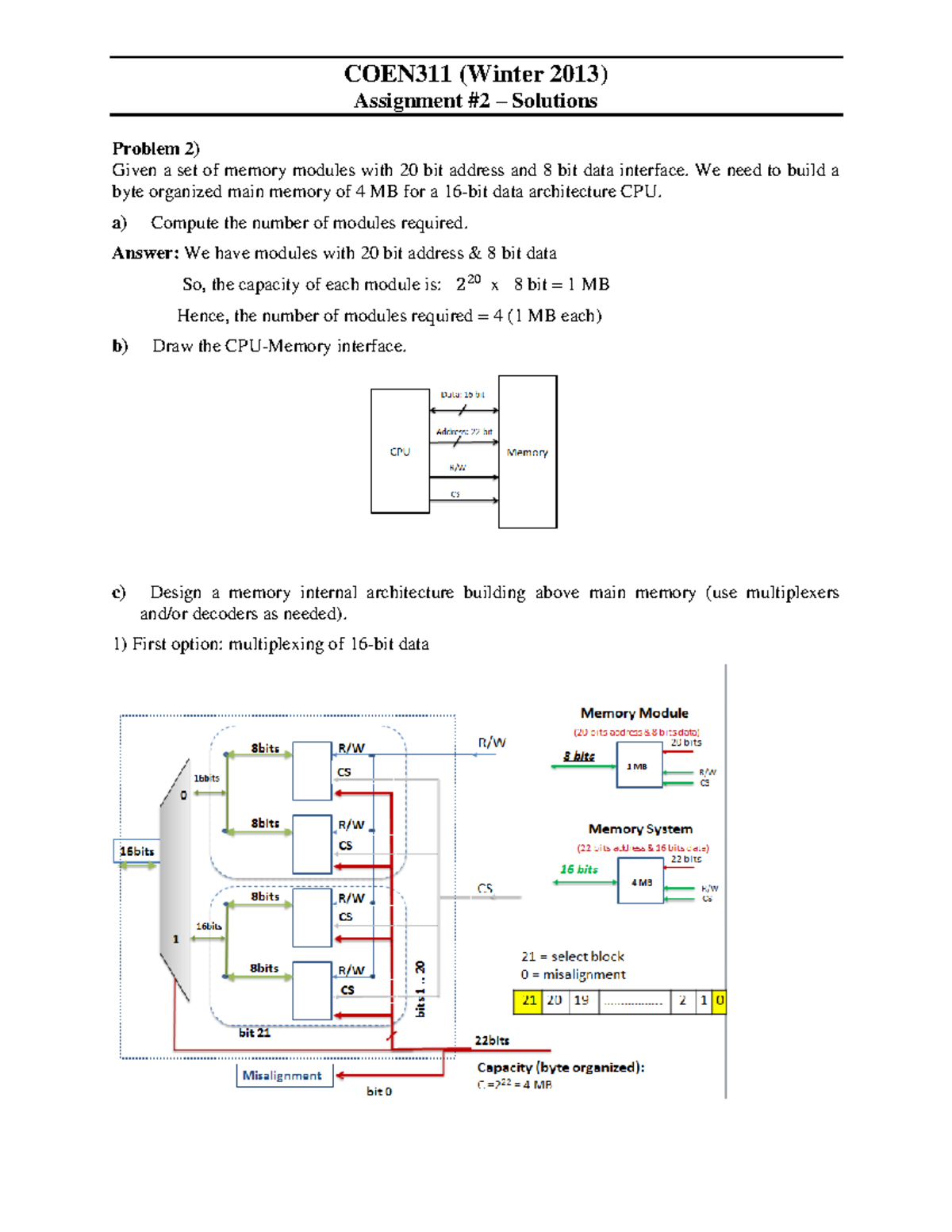 Coen311 - Assignment - COEN311 (Winter 2013) Assignment #2 – Solutions ...