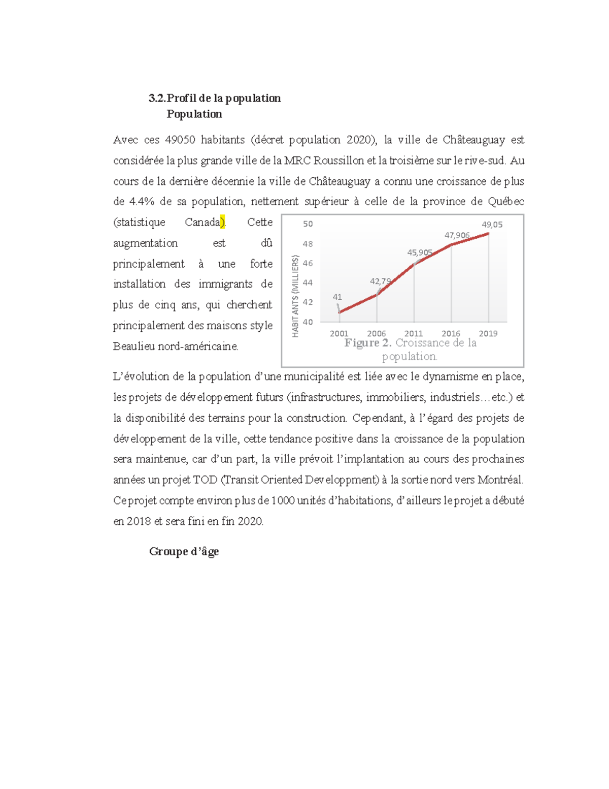 Voisinage - 3.2 de la population Population Avec ces 49050 habitants ...