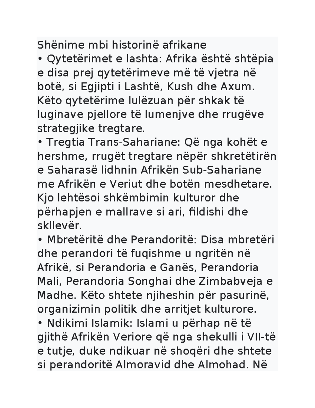 Shënime mbi historinë afrikane - Shënime mbi historinë afrikane ...