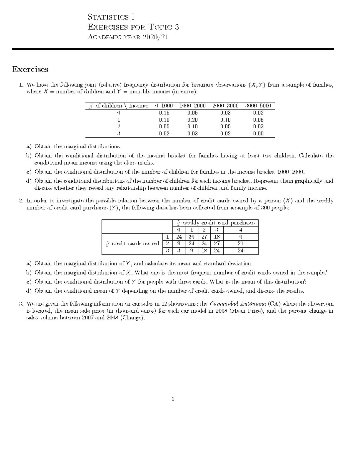 L3 enun - maths exercixses to practice for midterm 1 - StatisticsI ...