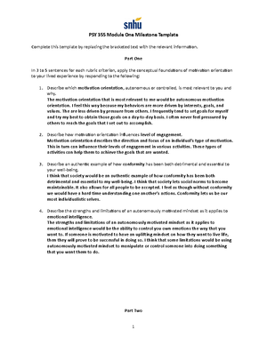 PSY 355 Project One Template - PSY 355 Project One Template Complete ...