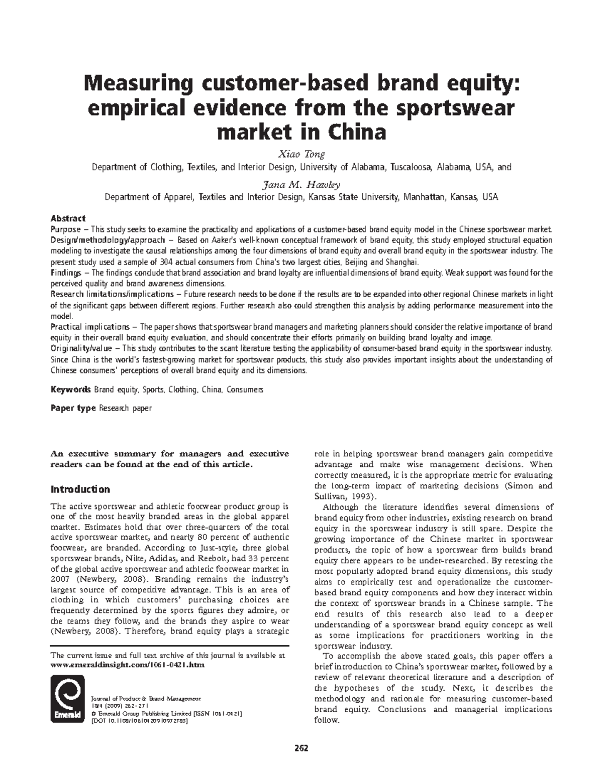 Measuring CBBE - the research about CBBE - Measuring customer-based ...