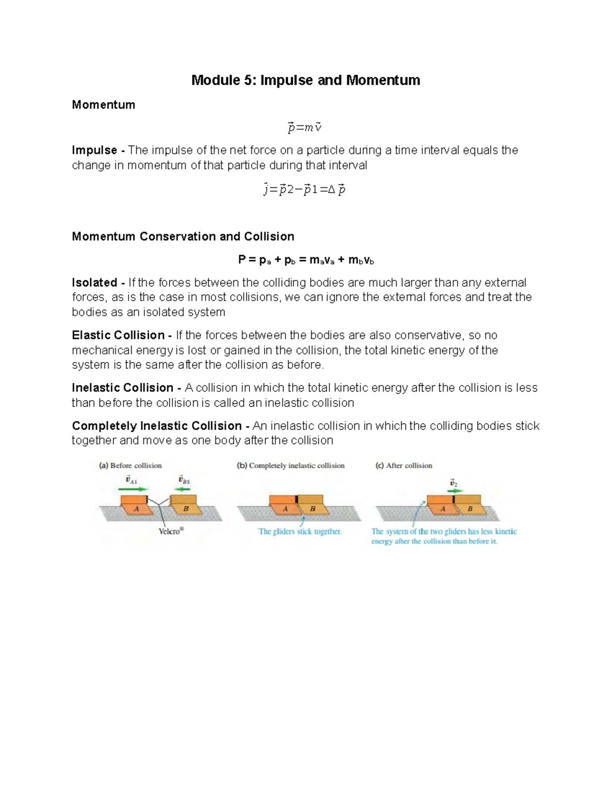 Module 5 - Impulse and Momentum - College Physics 1 - PangSU - Studocu