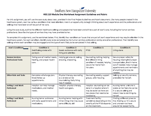 Hse 210 module 3 - HSE 210 Module Three Worksheet Assignment Guidelines ...