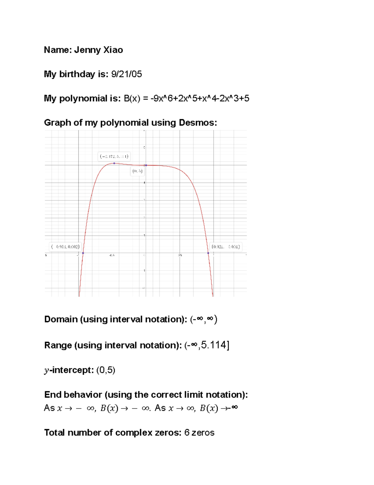 Copy of Birthday Polynomial Mini Project Google Doc Template - Name ...