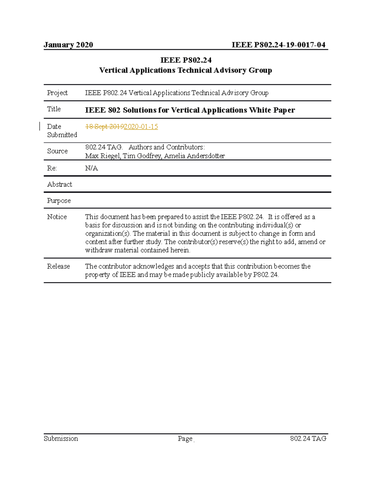 IEEE.802 Network Model solutions-for-vertical-applications - IEEE P802. Vertical Applications ...