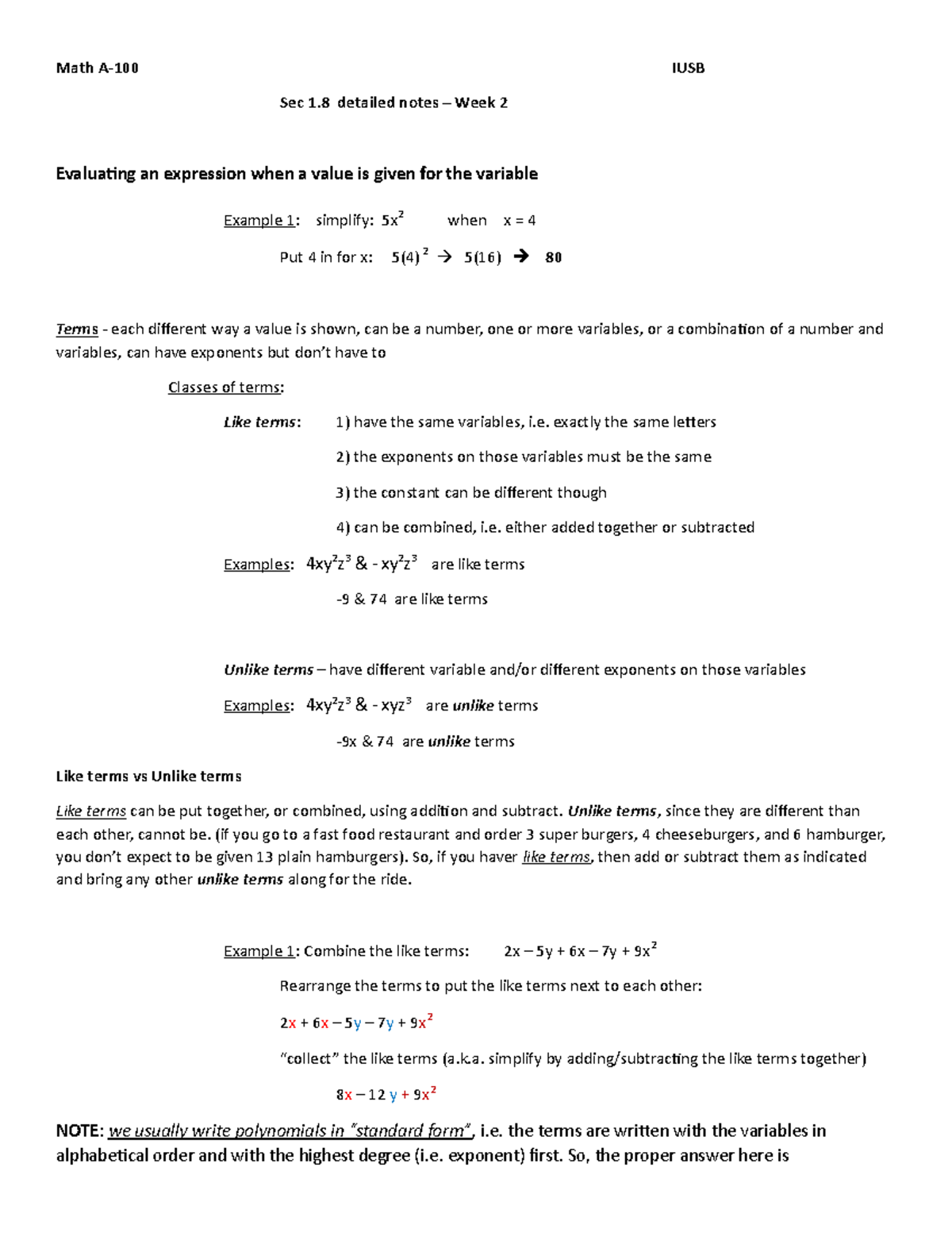 Sec. 1.8 detailed notes – Week 2 - Math A-100 IUSB Sec 1 detailed notes ...