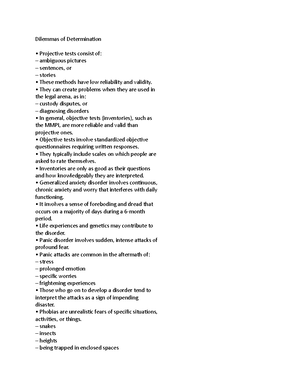 Saavedra and Silverman Button Phobia Lecture Notes - Saavedra and ...