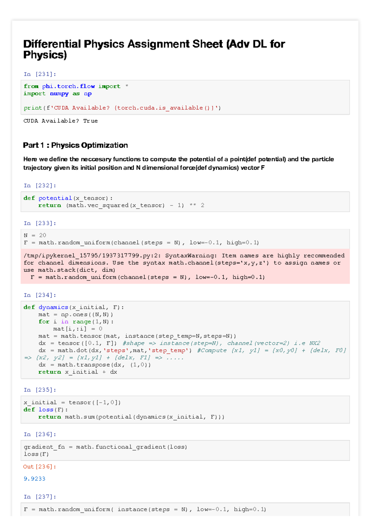 ADL4phys Exercise 2 - Assignment Exersize sheet 2 - Differential ...