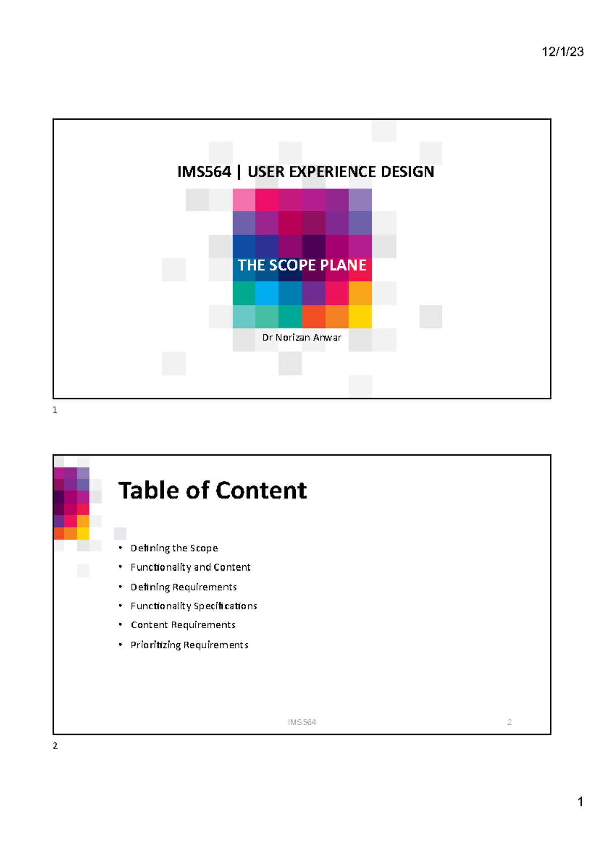 Topic 6 THE Scope Plane - notes - © presentationgo THE SCOPE PLANE Dr ...