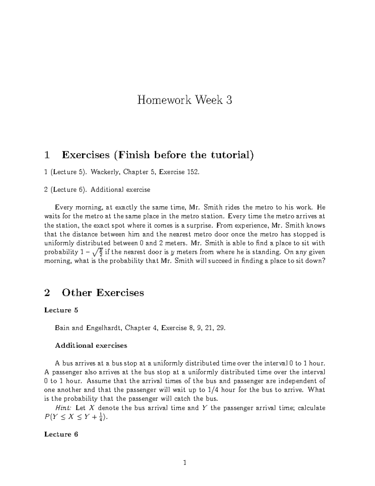 Homework Week 3-5 - Huiswerk week 3 practica - Homework Week 3 1 ...