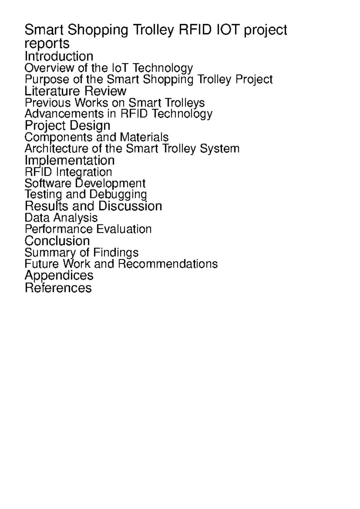 Smart Shopping Trolley RFID IOT project reports - Smart Shopping ...