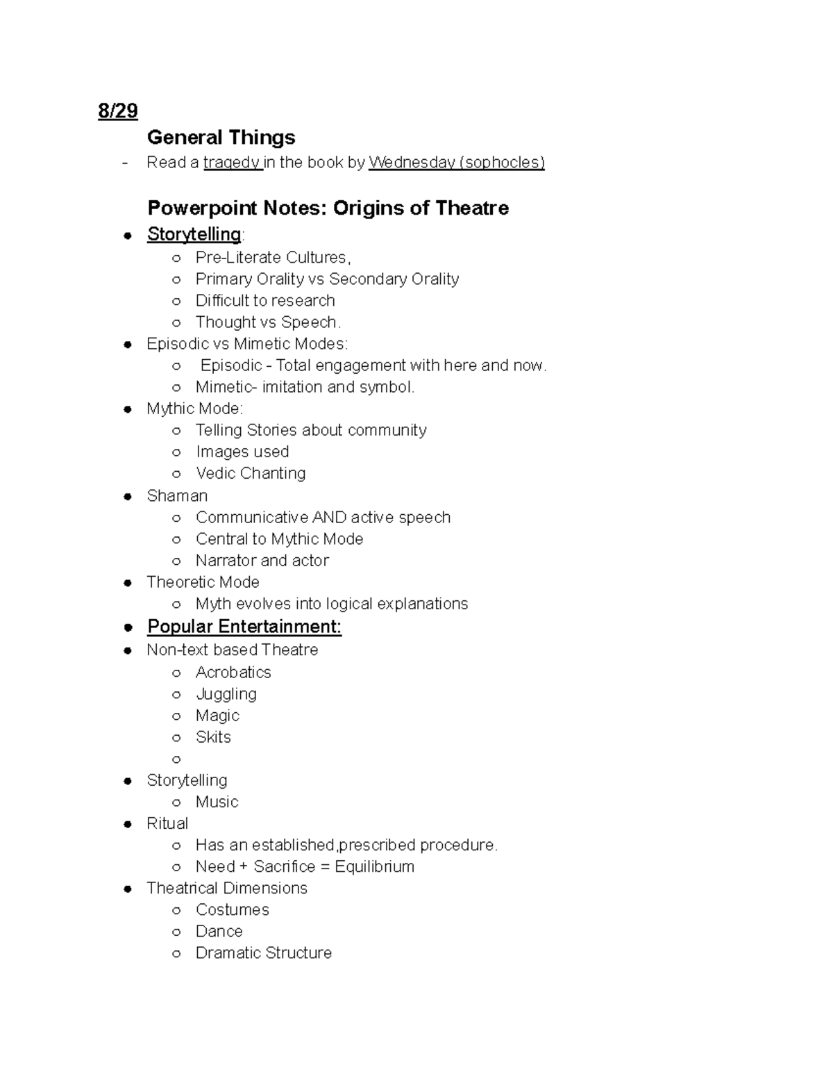 Untitled document - Notes from Theatre History I that primarily focus ...