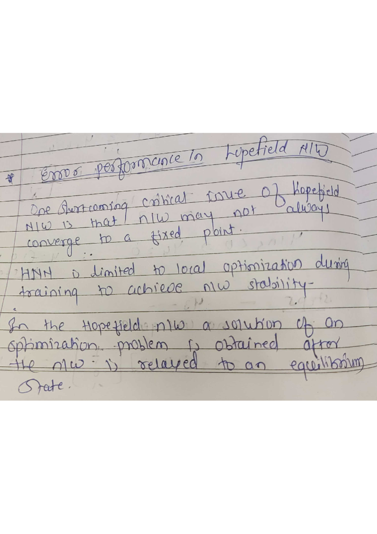 Unit 3 Error performance in HNN - Information Technology in a Global ...