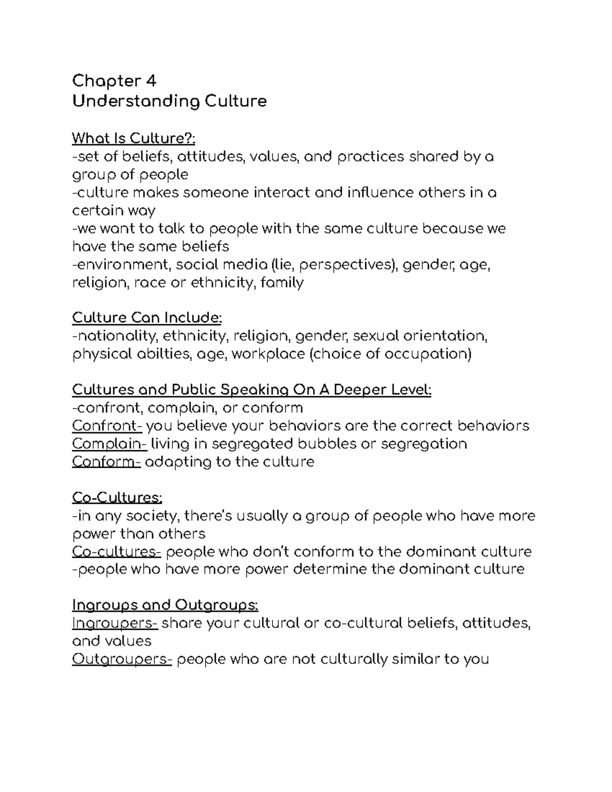 Communications Chapter 4 - Chapter 4 Understanding Culture What Is ...