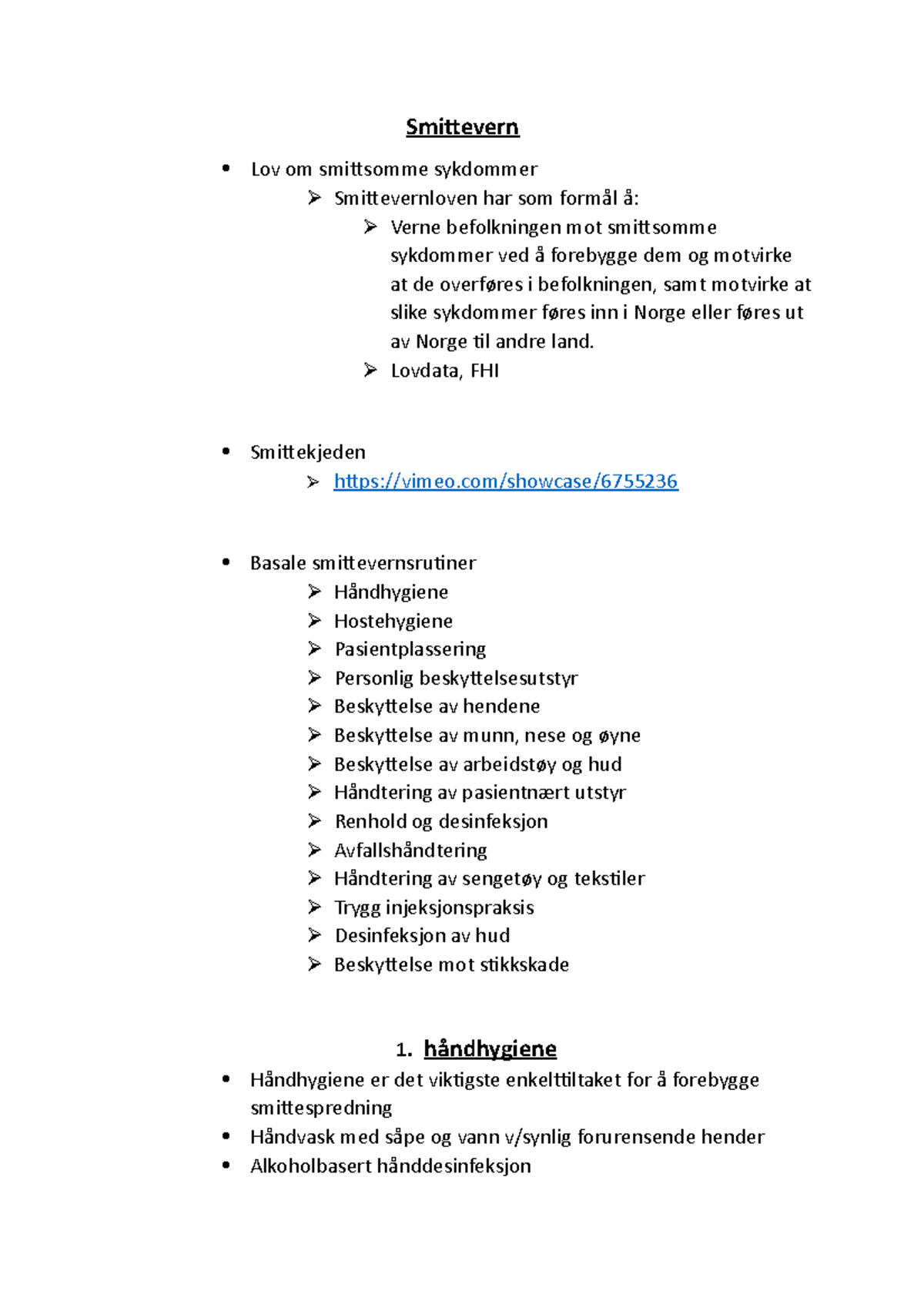 Smittevern - Smittevern Lov om smittsomme sykdommer Smittevernloven har ...