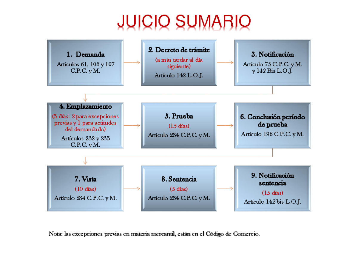 Esquema Juicio Sumario 111009 - Demanda ArtÌculos 61, 106 y 107 C.P. y ...