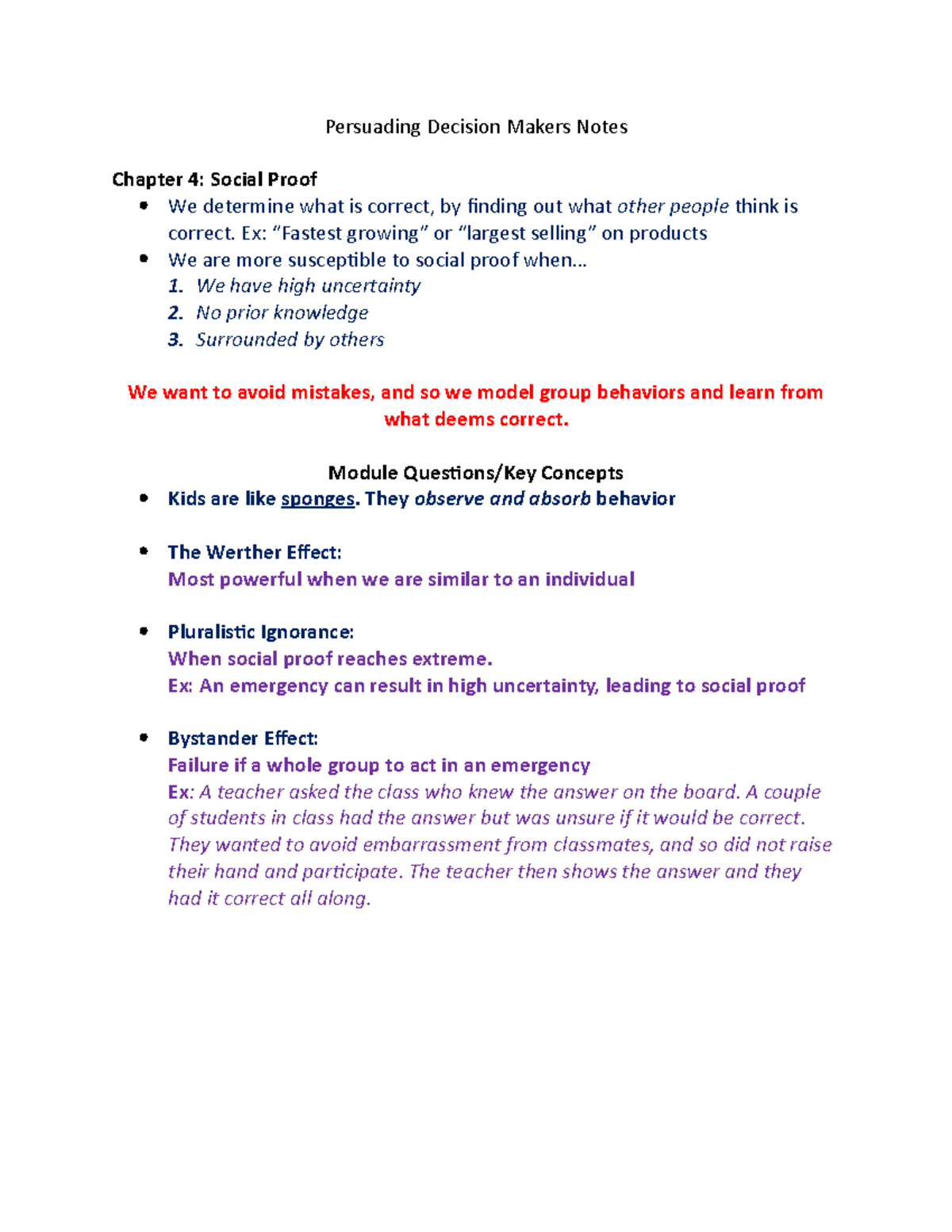 PDM Notes Ch 4 and 5 - Persuading Decision Makers Notes Chapter 4 ...