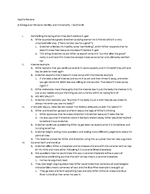 Outline #3 phil - Sophia Petrone Outline #3 – Good Minus God I. Atheism ...