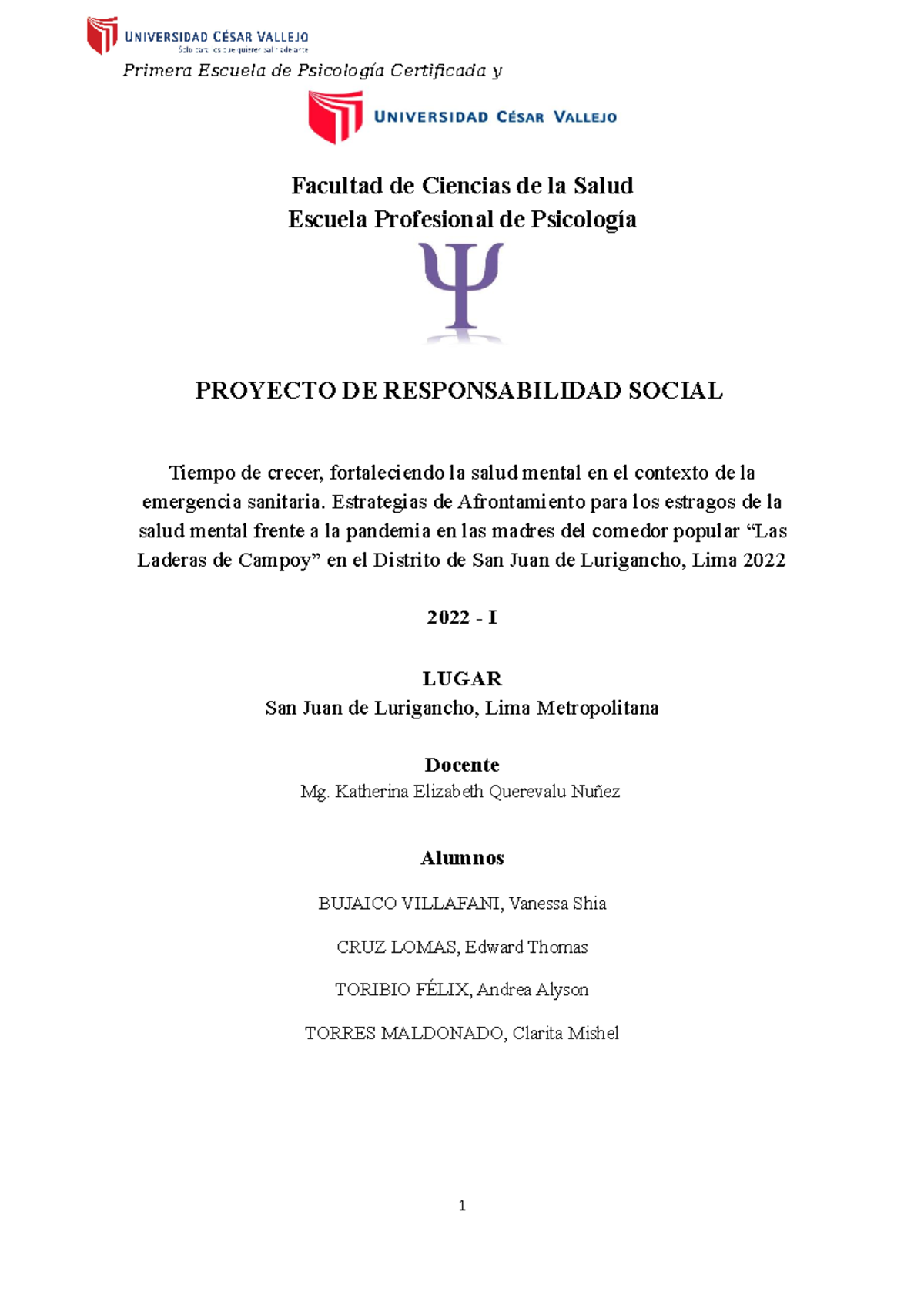 Informe final del Proyecto Interventio Original - Facultad de Ciencias ...