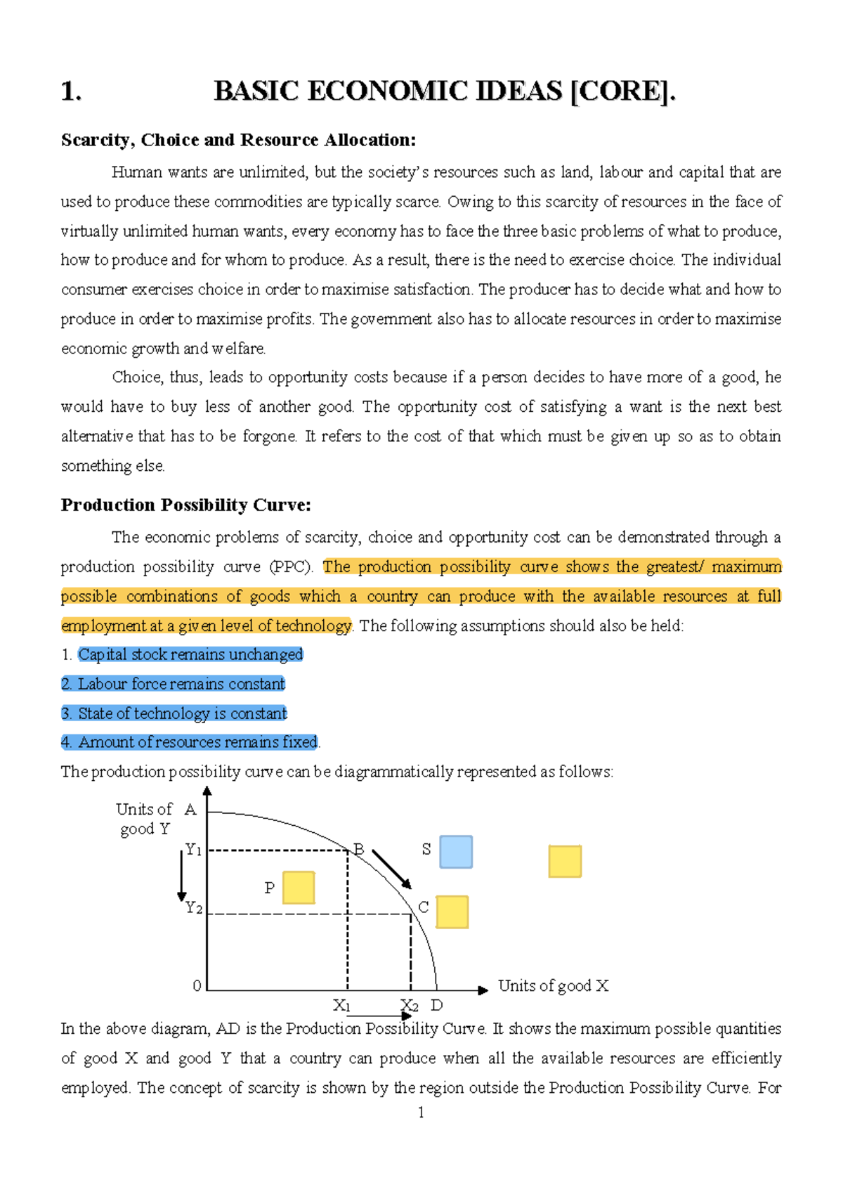1. Basic Economic Problem - 11 .. BBAASSIICC EECCOONNOOMMIICC ...