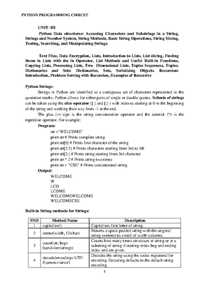 UNIT-V - PYTHON NOTES - UNIT-V: Graphical User Interfaces: Behavior of ...