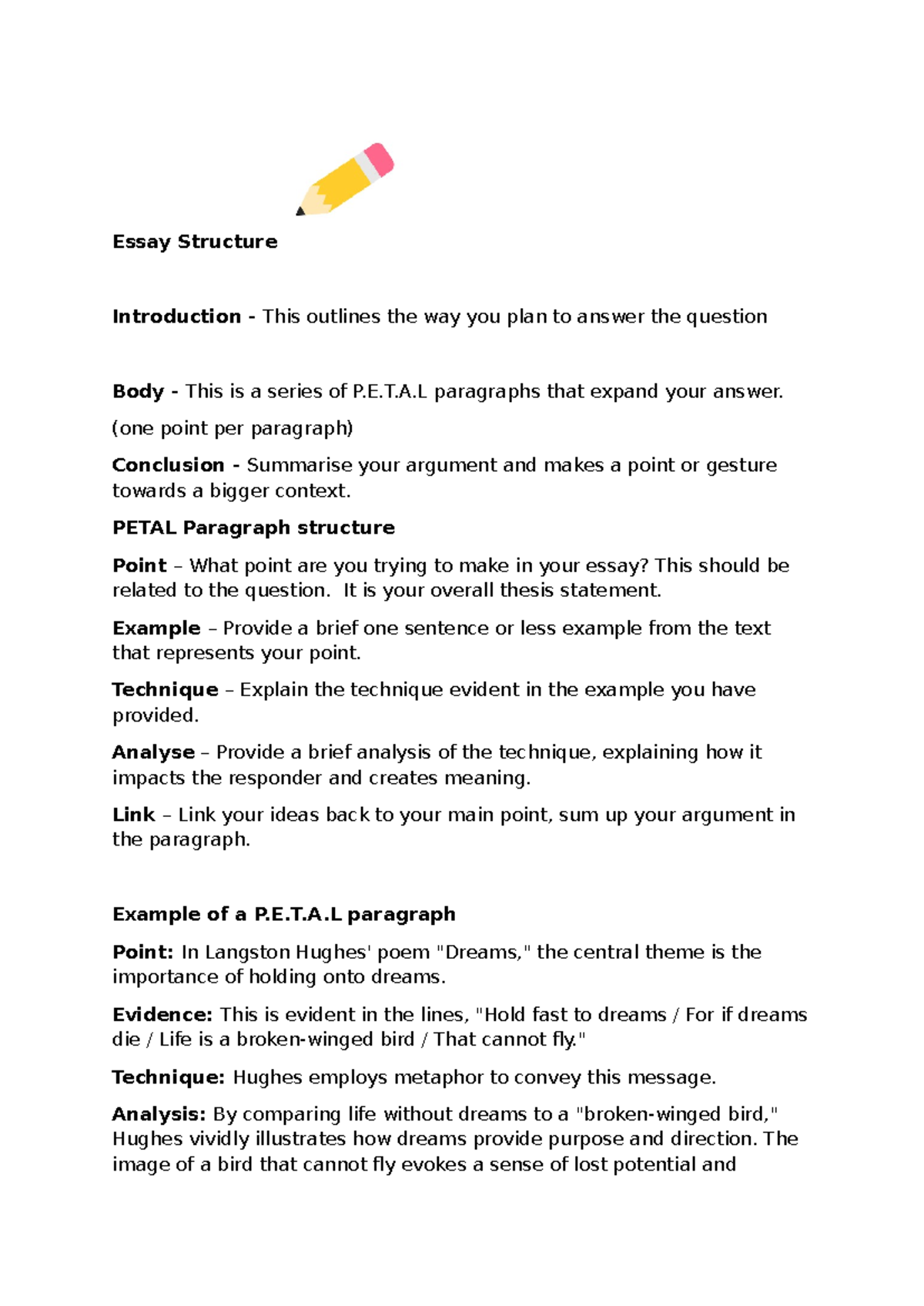 Essay Structure - Essay Structure Introduction - This outlines the way ...