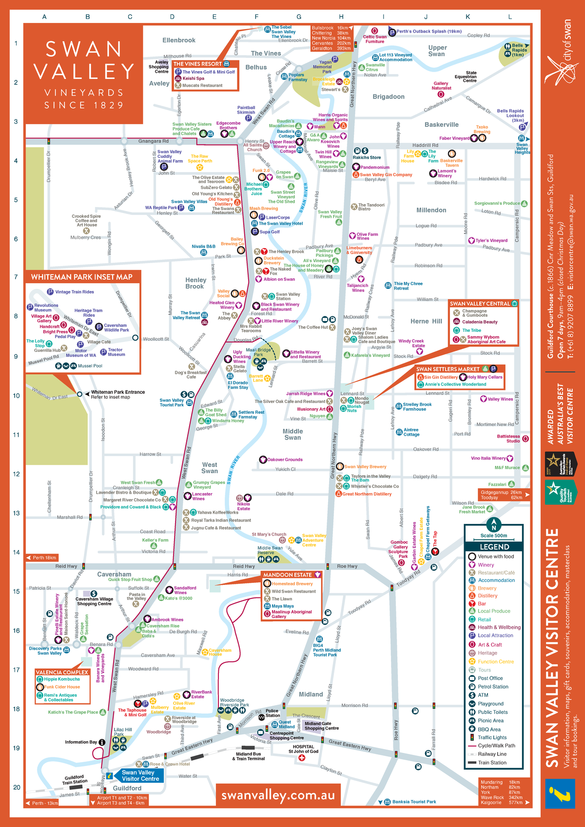 Swan-Valley-Map - ... - S W A N R IV ER S W A N R IV E R I r w i n S t ...