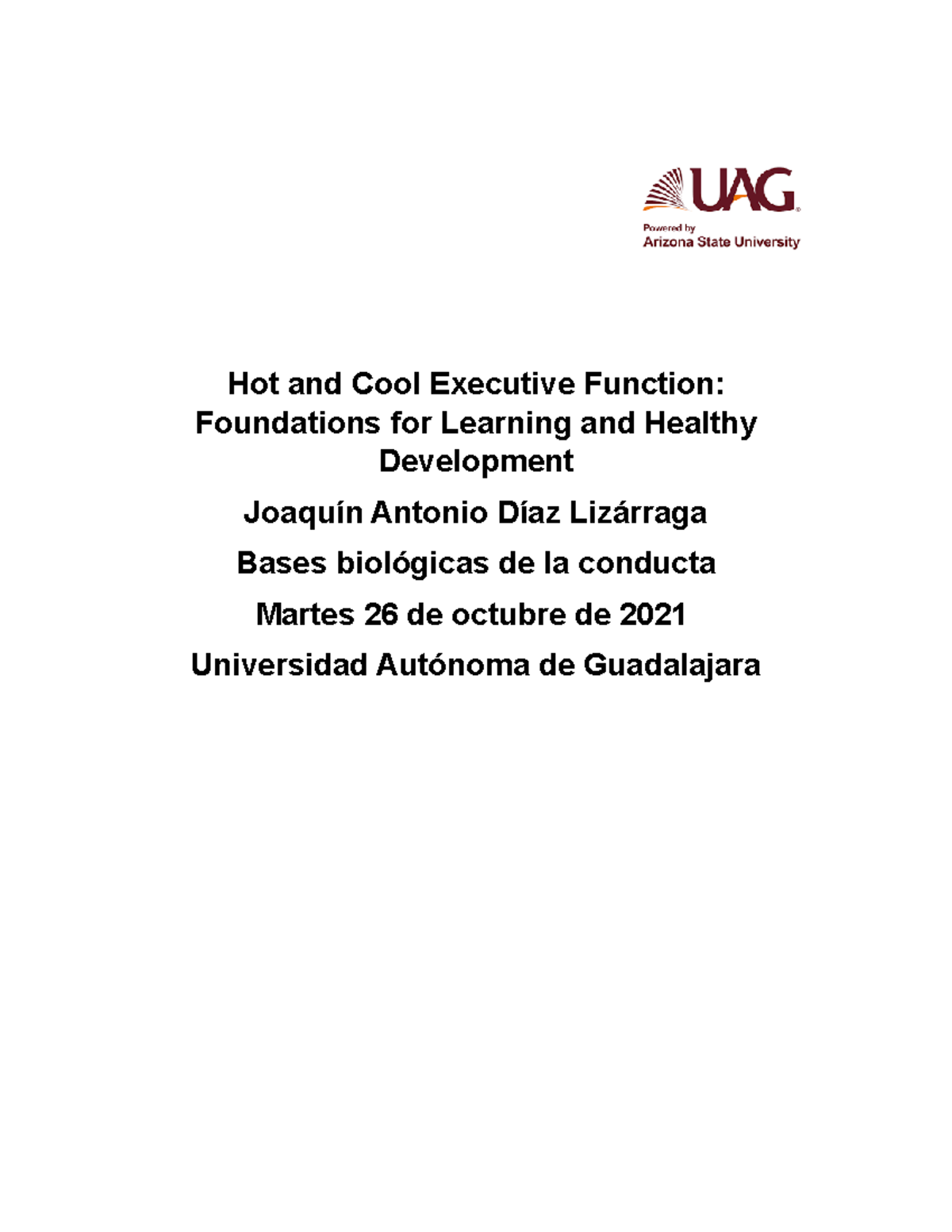 Hot and Cool Executive Function - Hot and Cool Executive Function ...