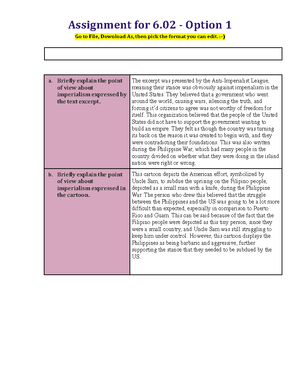 Apush 2 - Advance Placement US History - APUSH - Long Essay 2. Question ...