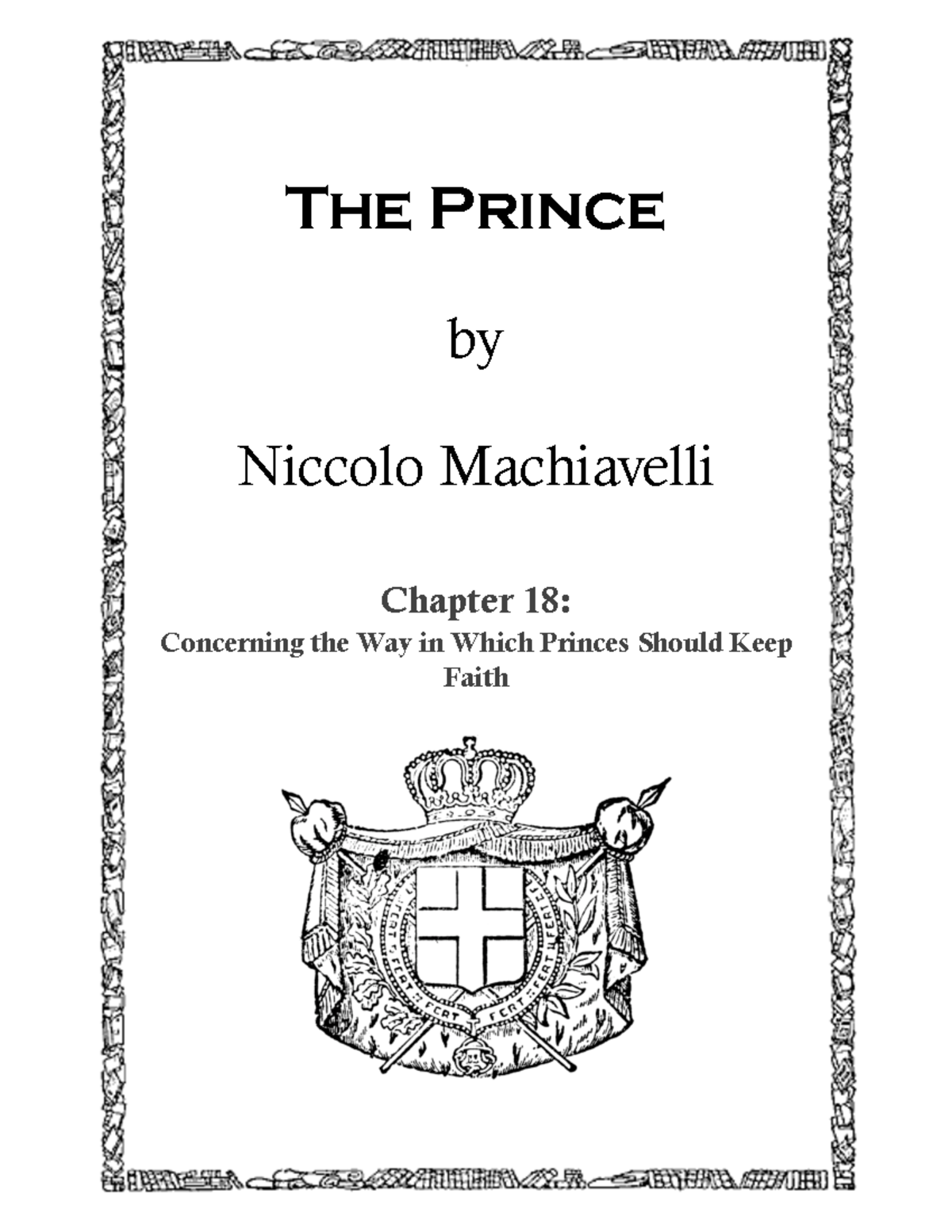 Inbound 5451019077630874146 - The Prince Niccolo Machiavelli Chapter 18 ...