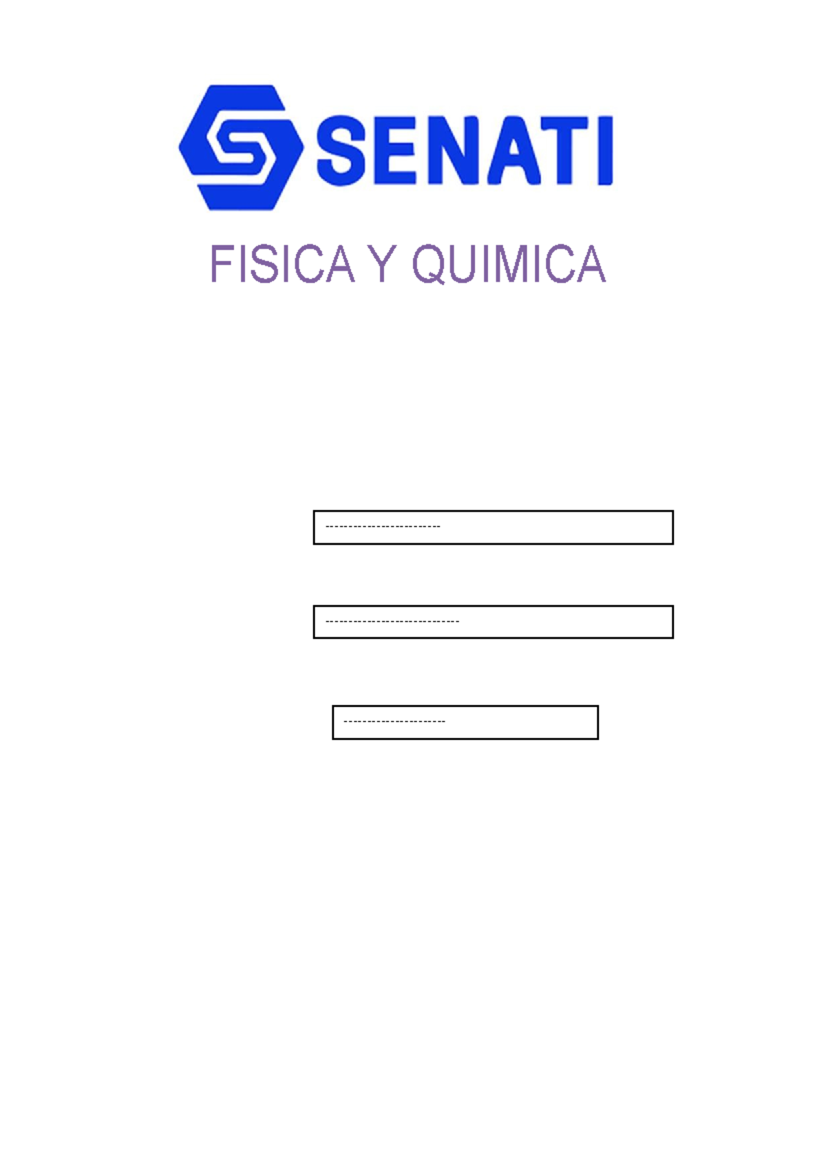 Actividad Entregable Nº1 Física Y Química senati - INSTRUCT OR: ALUMN A: ID DE ALUMNA: ESPEIALID ...