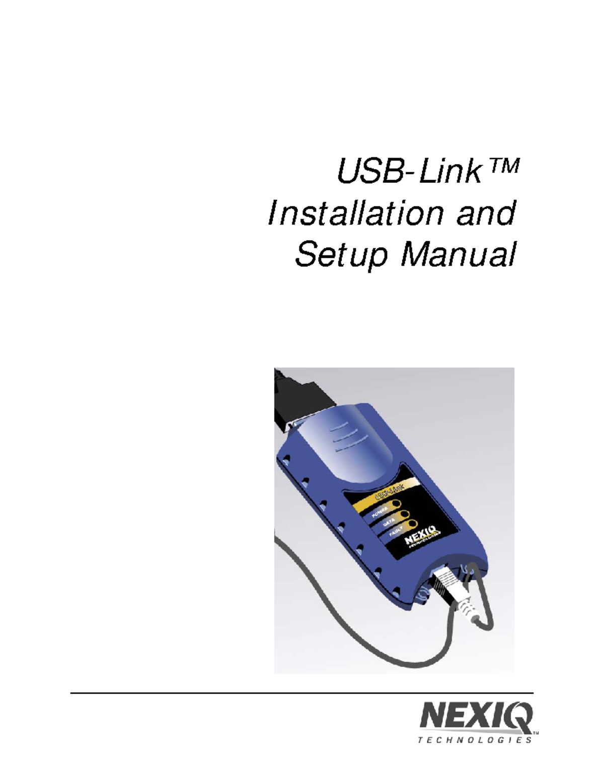 1400 358 USB Link Install 8 0 - USB-Link™ Installation and Setup Manual ...