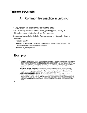 Mannishka Lal- Property LAW Short Notes - Property Law 2 Notes PROPERTY ...