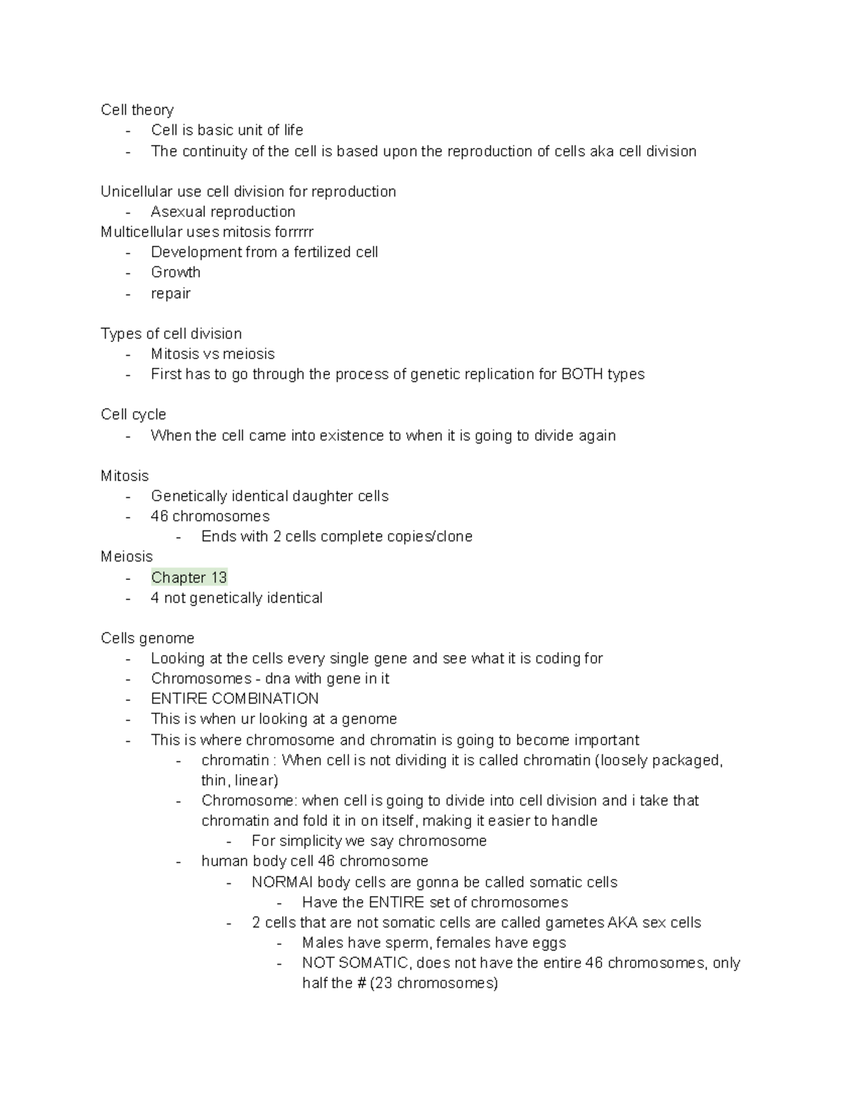 The cell cycle - Studocu