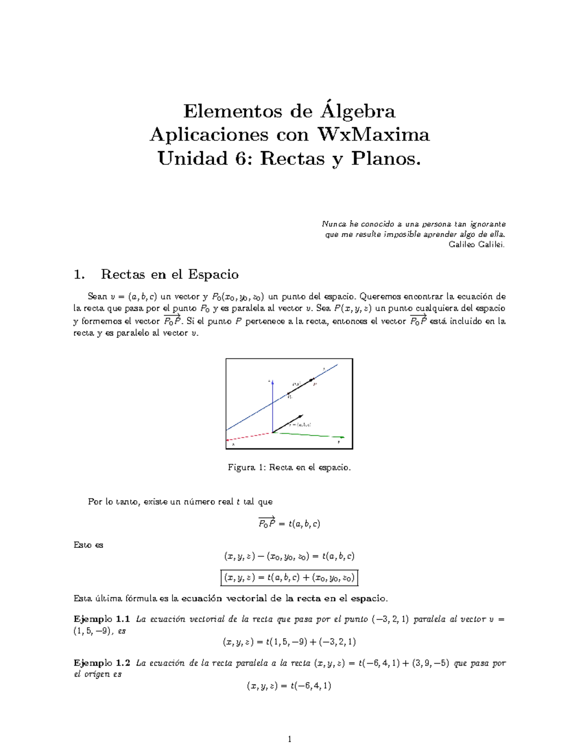 6 Rectas y Planos - Resumen elementos de algebra - Elementos De Álgebra ...