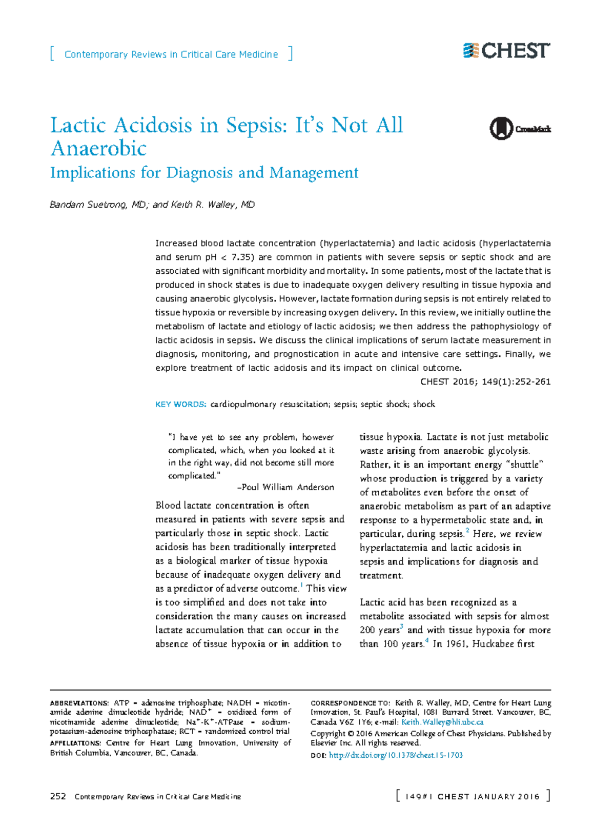 Lecturas adicionales para laboratorio Acidosis láctica en sepsis ...