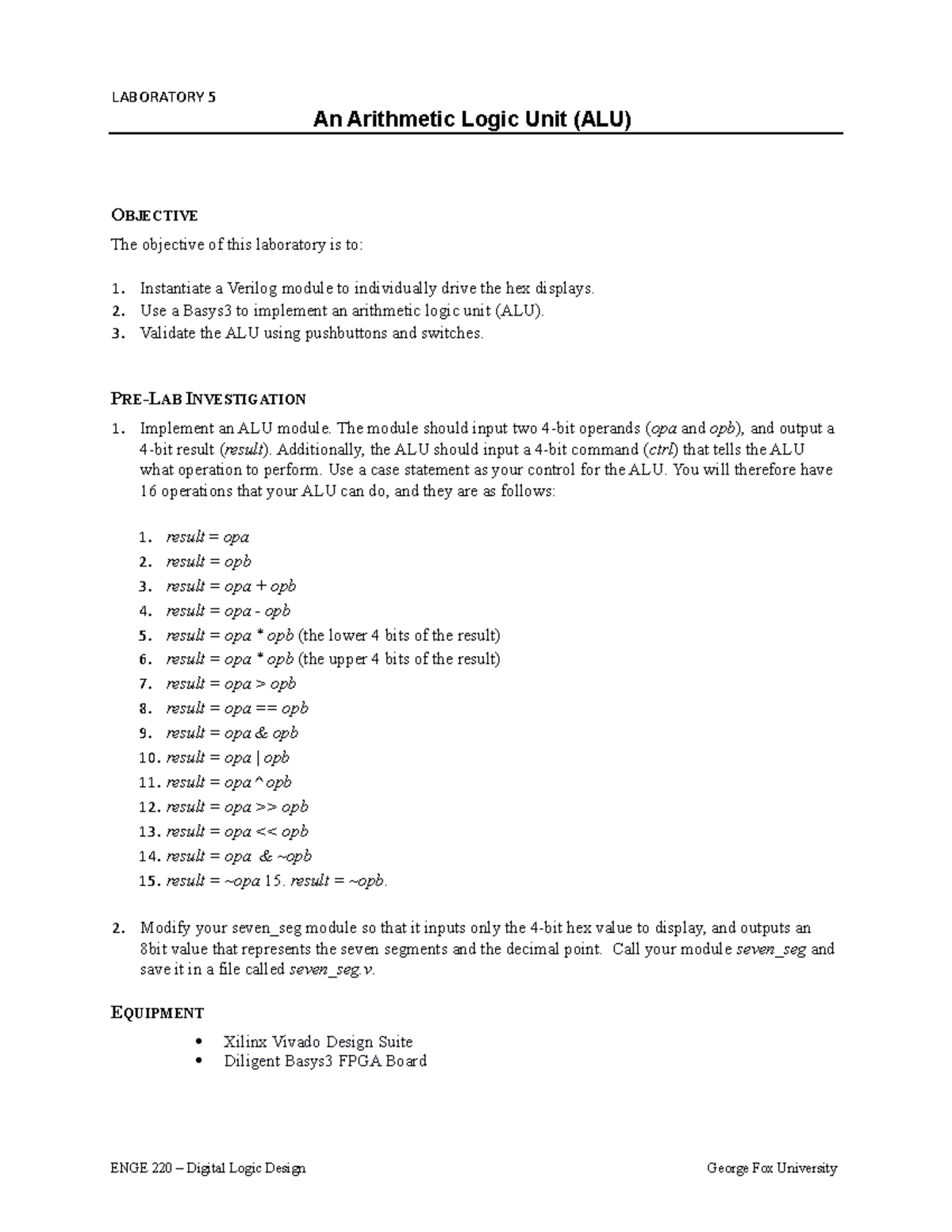 Lab5 Practice Questions Mid year summative - LABORATORY 5 An Arithmetic ...