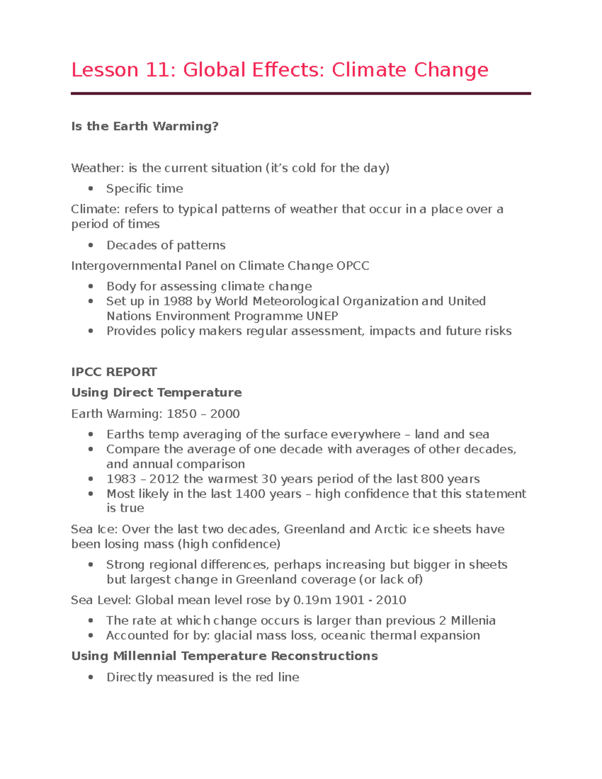 Lesson 11-PHYS 273 - notes - Lesson 11: Global Effects: Climate Change ...