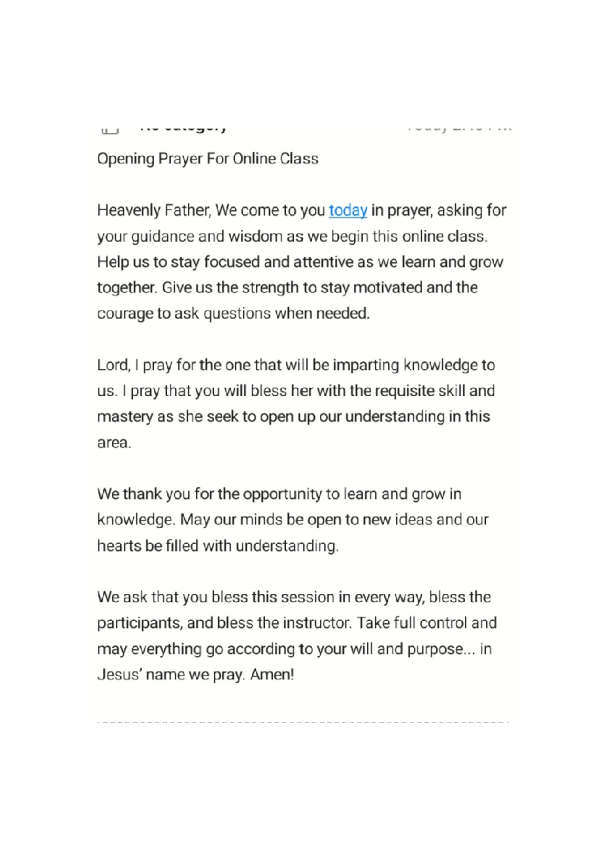 Prayer - na naa - Environmental Science - Studocu