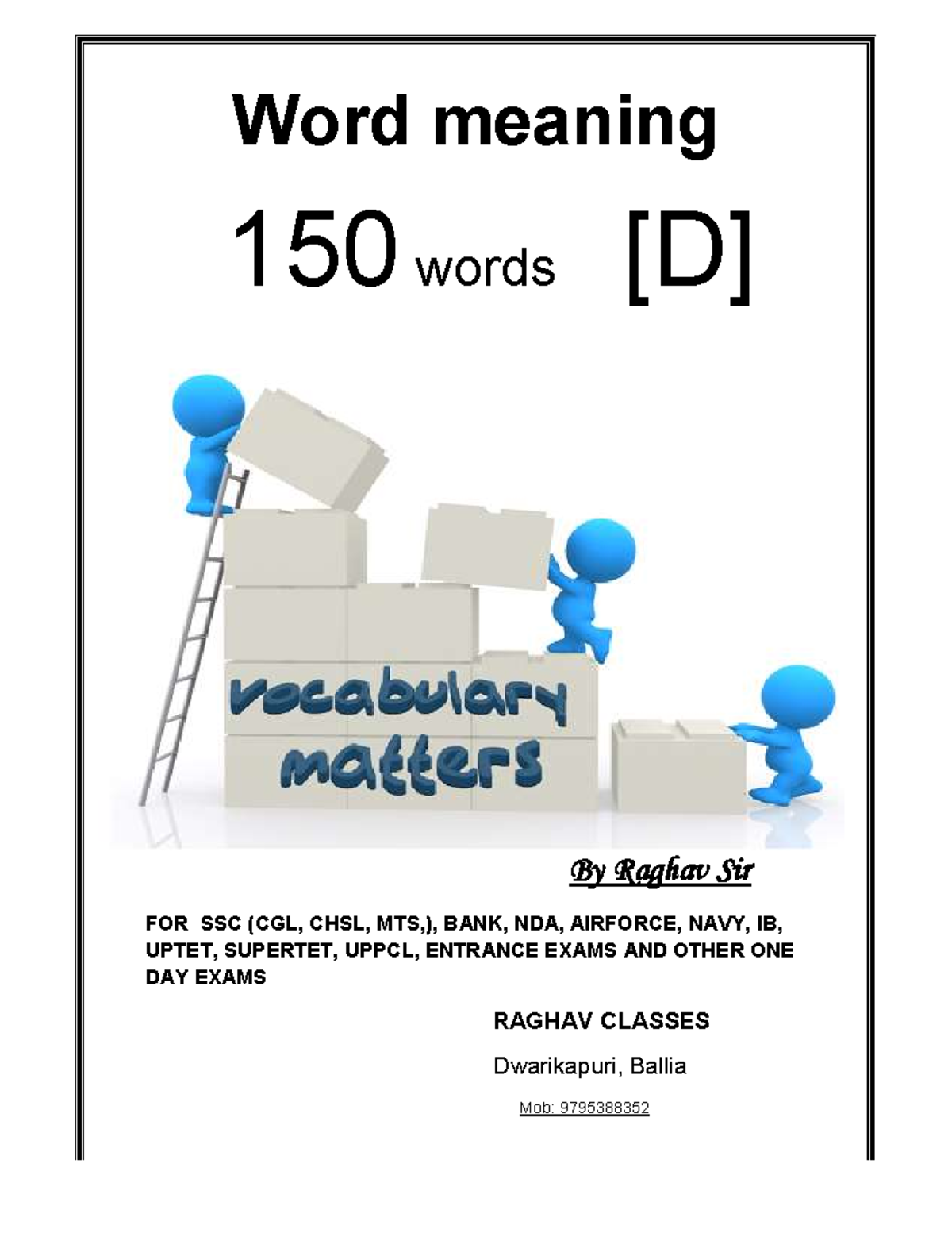 Word meaning D - Very useful information - Word meaning 150 FOR SSC ...