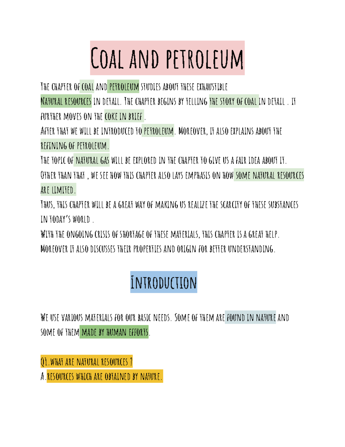 a guide to class 8 coal and petroleum - Coal and petroleum The chapter ...