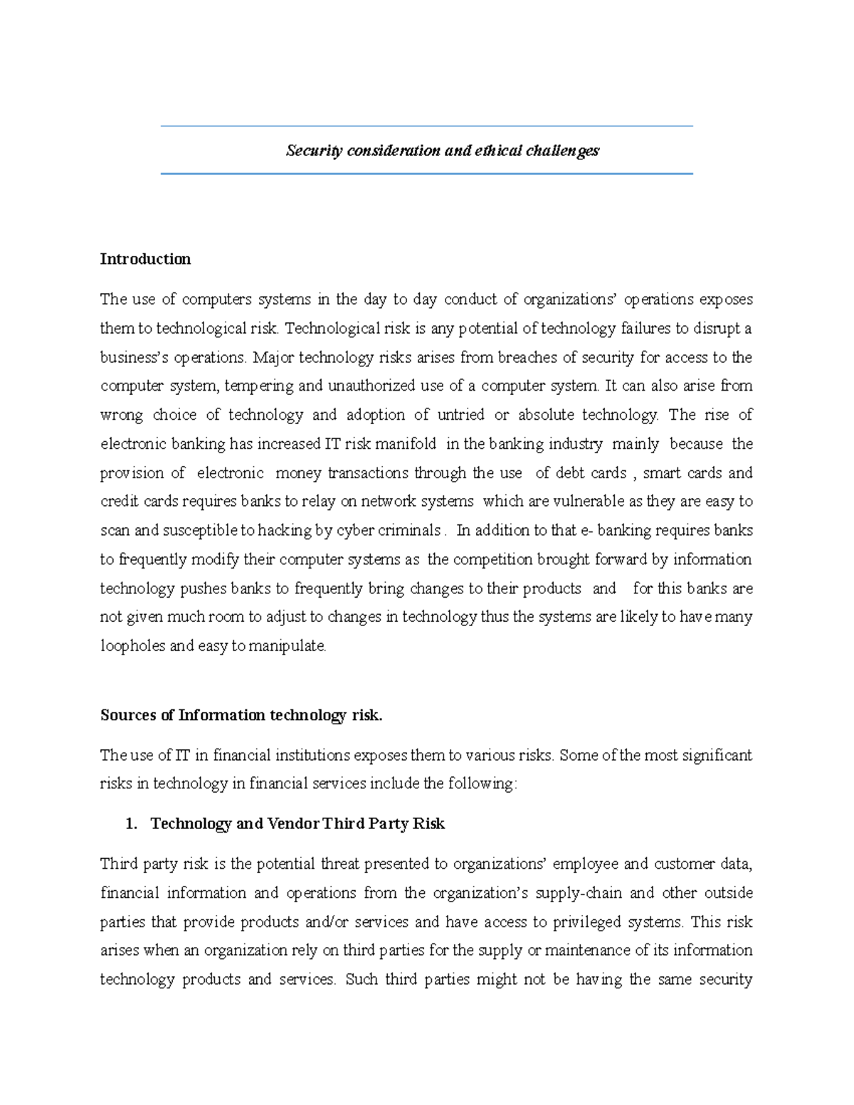 Security consideration and ethical challenges (Autosaved) - Security ...