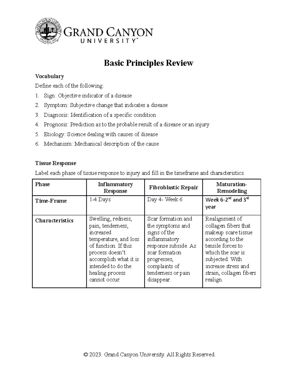 Basic Reviews Principle - Basic Principles Review Vocabulary Define ...