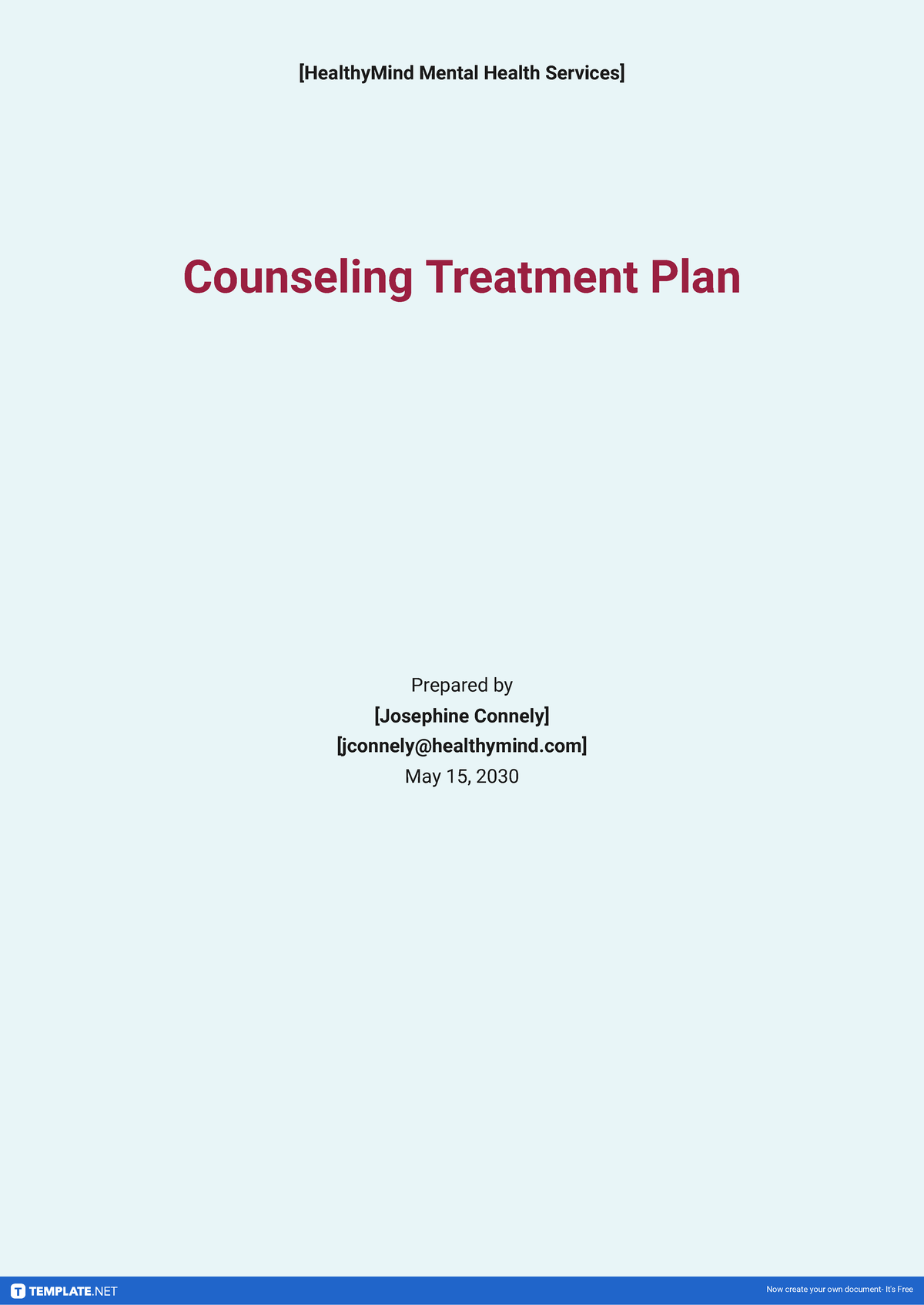 Copy of Counseling Treatment Plan Template - [HealthyMind Mental Health ...