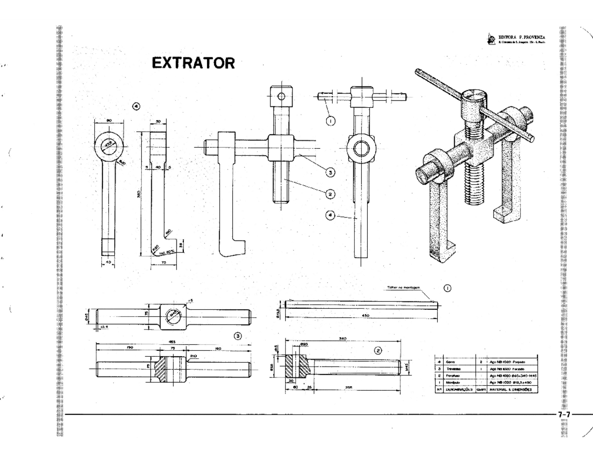 Estractor de 3 garras - ensamble y diséño - EDITORA F. PROVENZA R ...